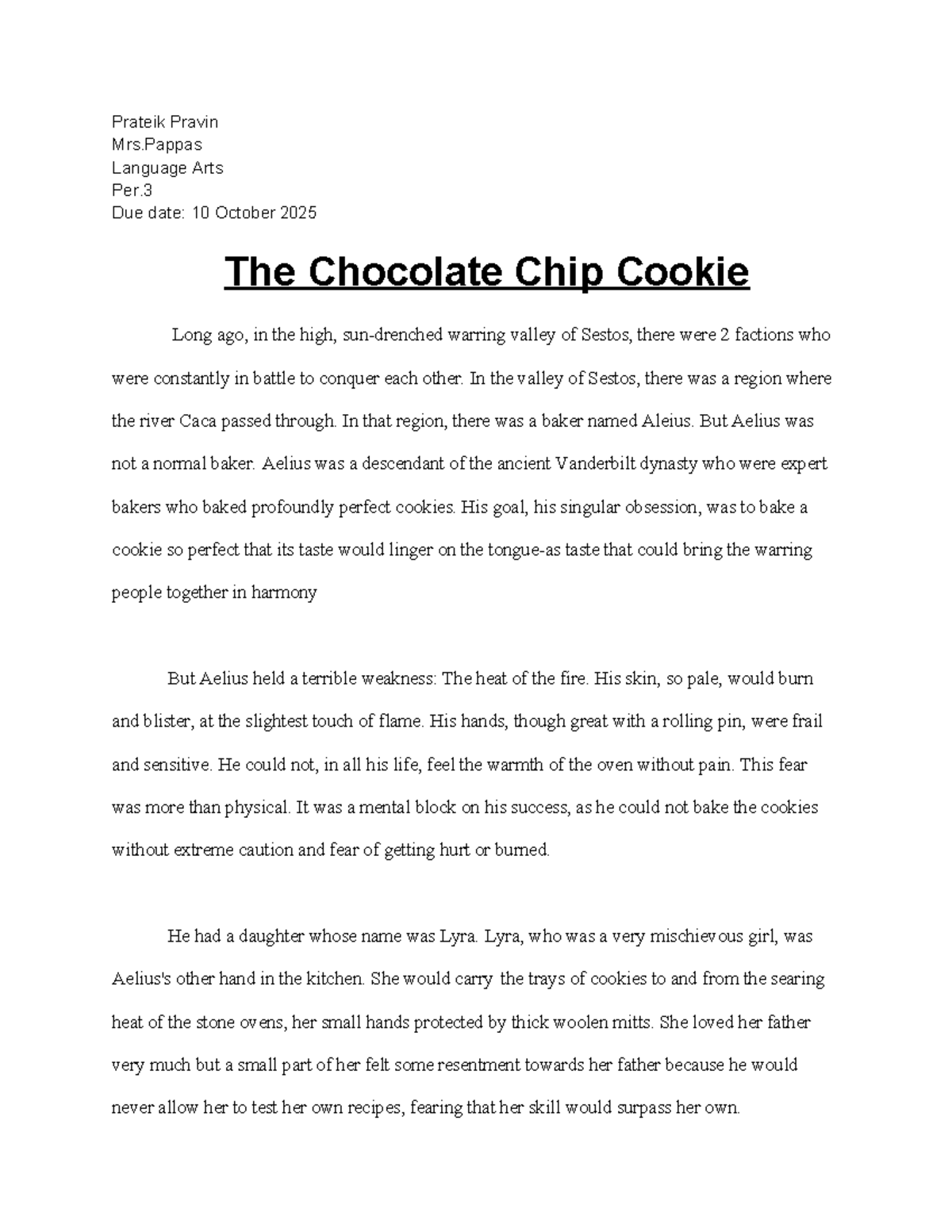 Cultural Myth Exposition: The Tale of Aelius and Lyra - Studocu