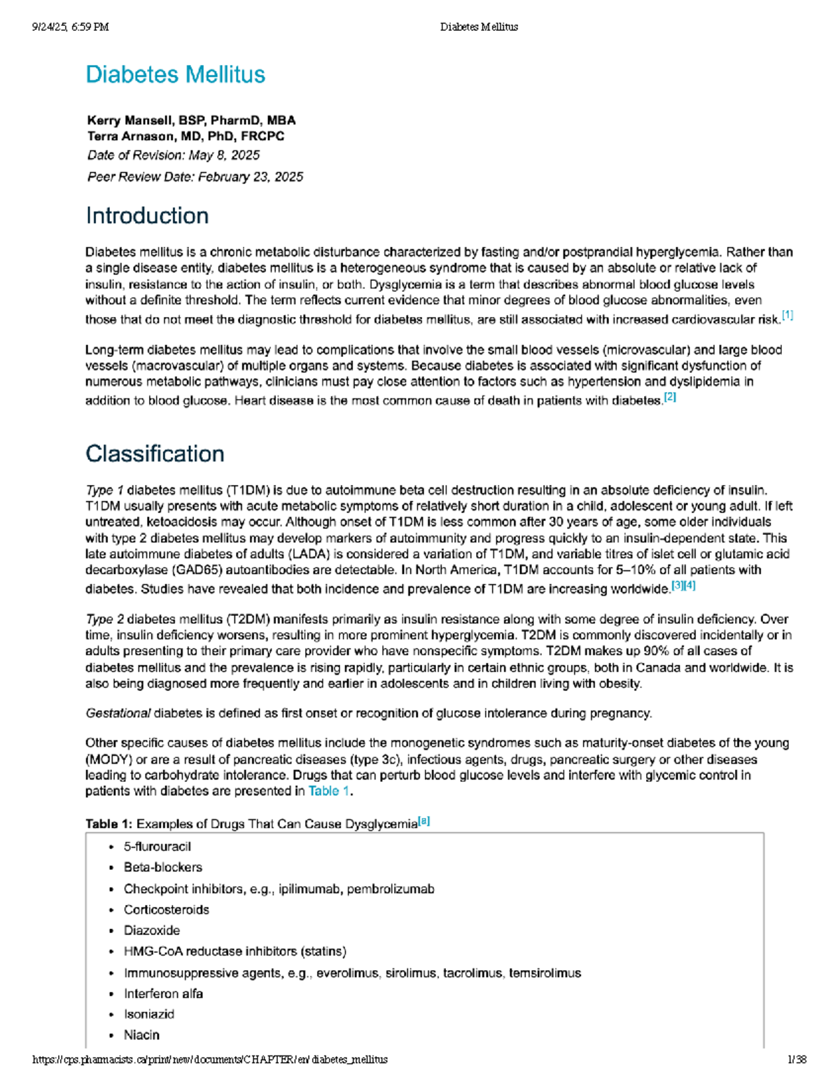 Diabetes Mellitus Overview - CHAPTER Notes - Studocu