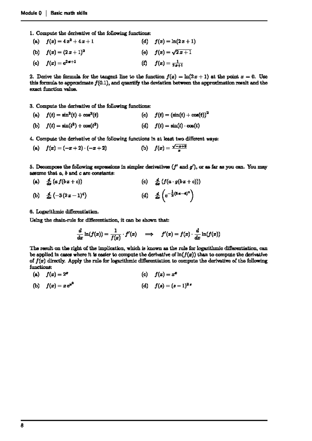 Resit Prep Handout 2 - Oefenopgaven T1-3: Basic Math Skills - Studeersnel