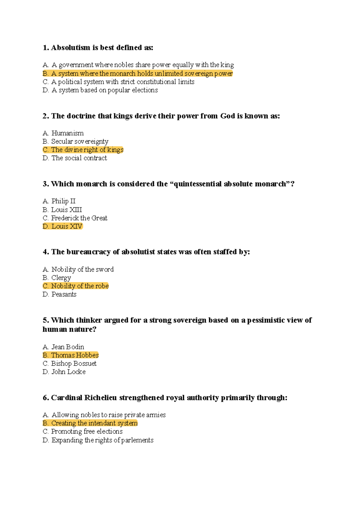 GEP0511 - Midterm Notes on Absolutism and the Renaissance - Studocu
