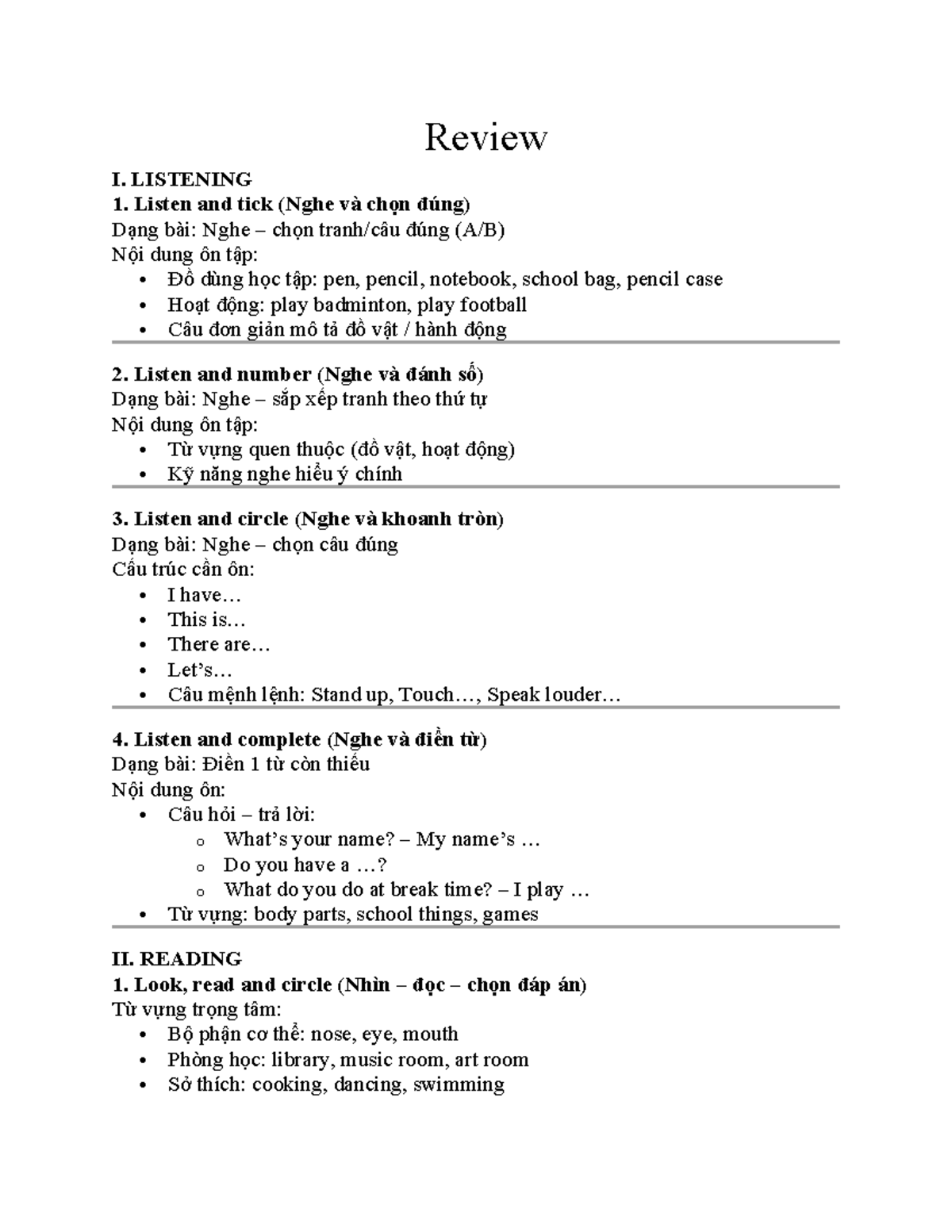 Review - Practice Materials for Listening, Reading, Writing, and ...
