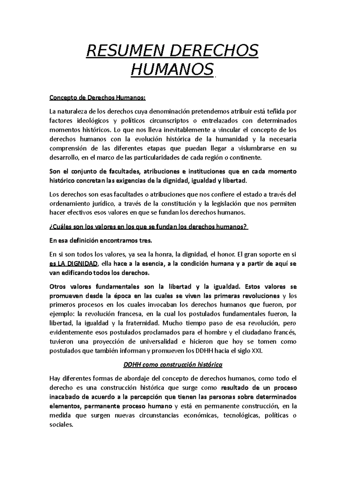 Resumen sobre la Declaración Universal de Derechos Humanos y su ...