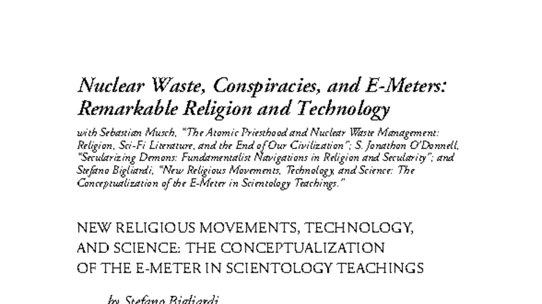 NRM 101: Exploring Scientology's Electropsychometer and Its Symbolism ...