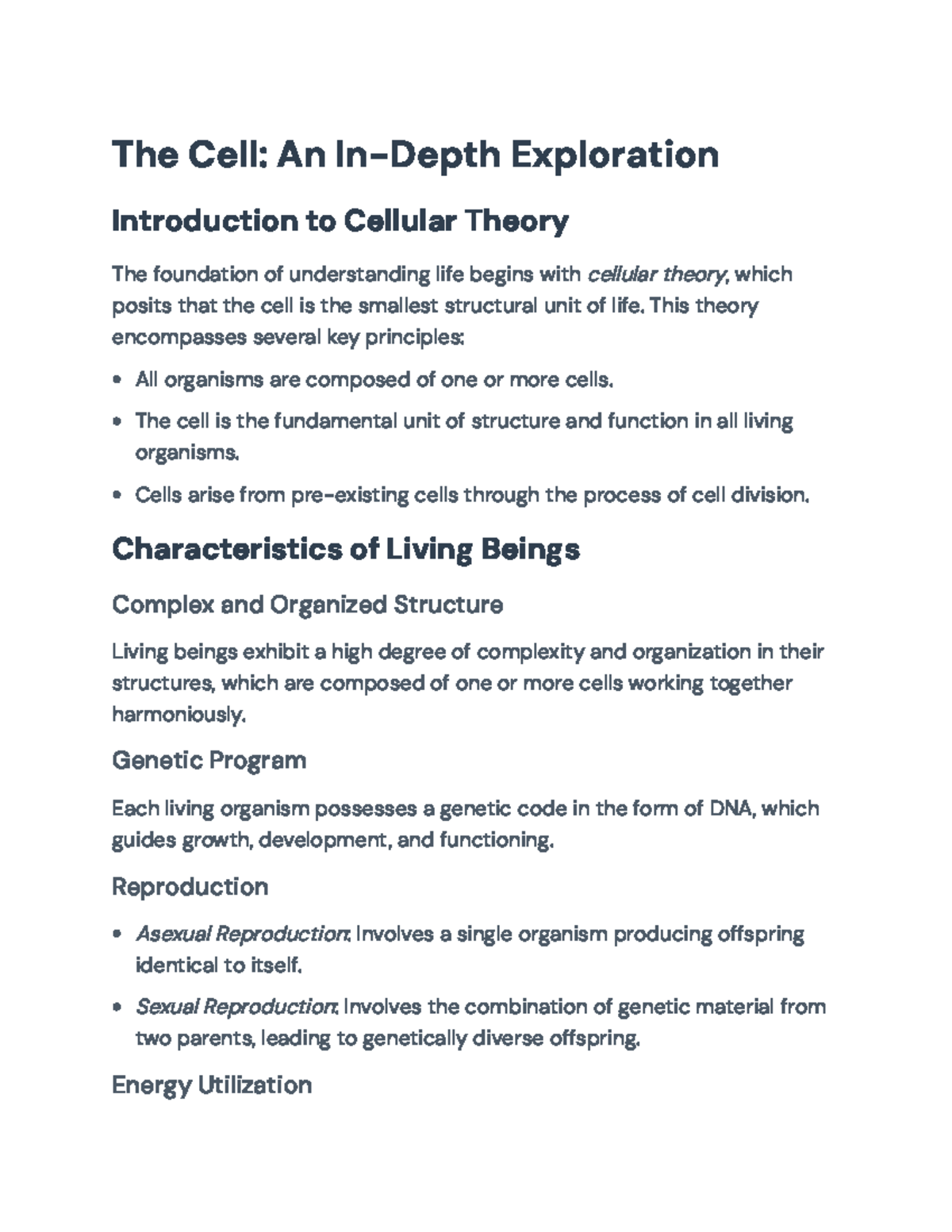 Cellular Biology: Comprehensive Overview and Functions of Life - The ...