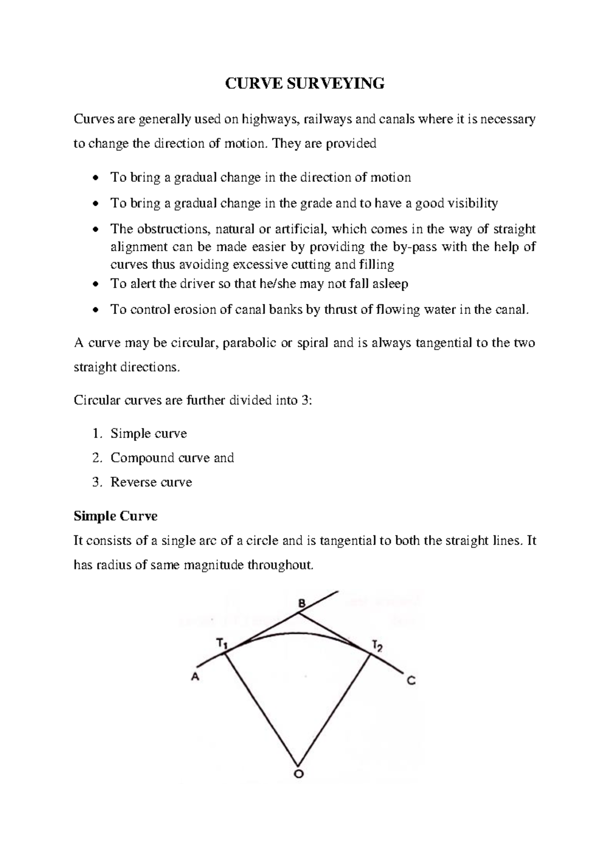 CURVE SURVEYING: Understanding Circular, Parabolic, and Spiral Curves ...