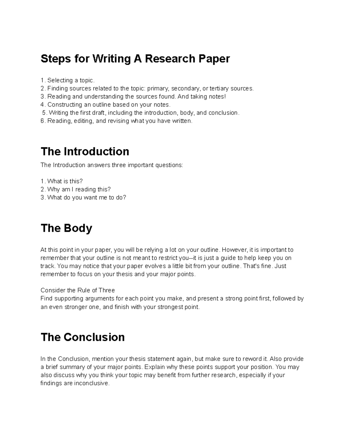 Research Paper Writing Guide: Essential Steps & Checklists - Studocu