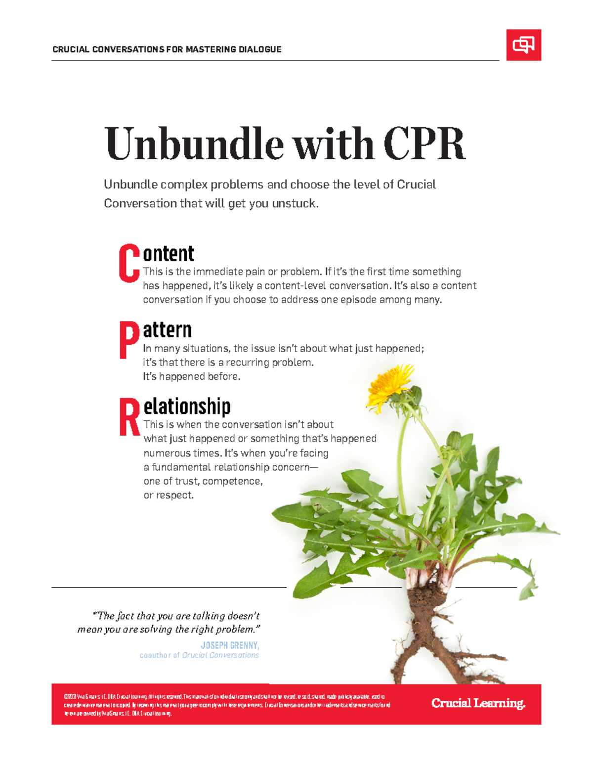 01-Project Aid: Unbundle Complex Problems with CPR Techniques - Studocu