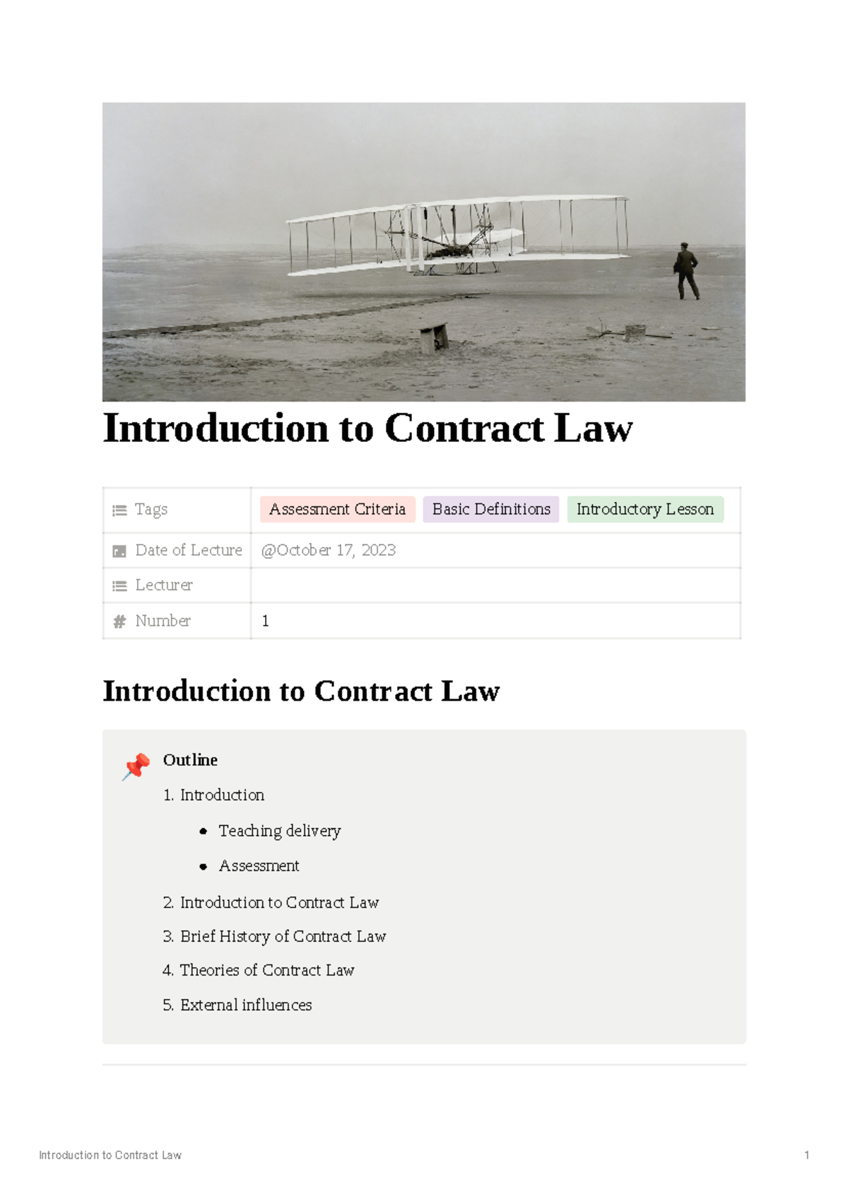 Introduction to Contract Law - Overview and Key Concepts - Studocu