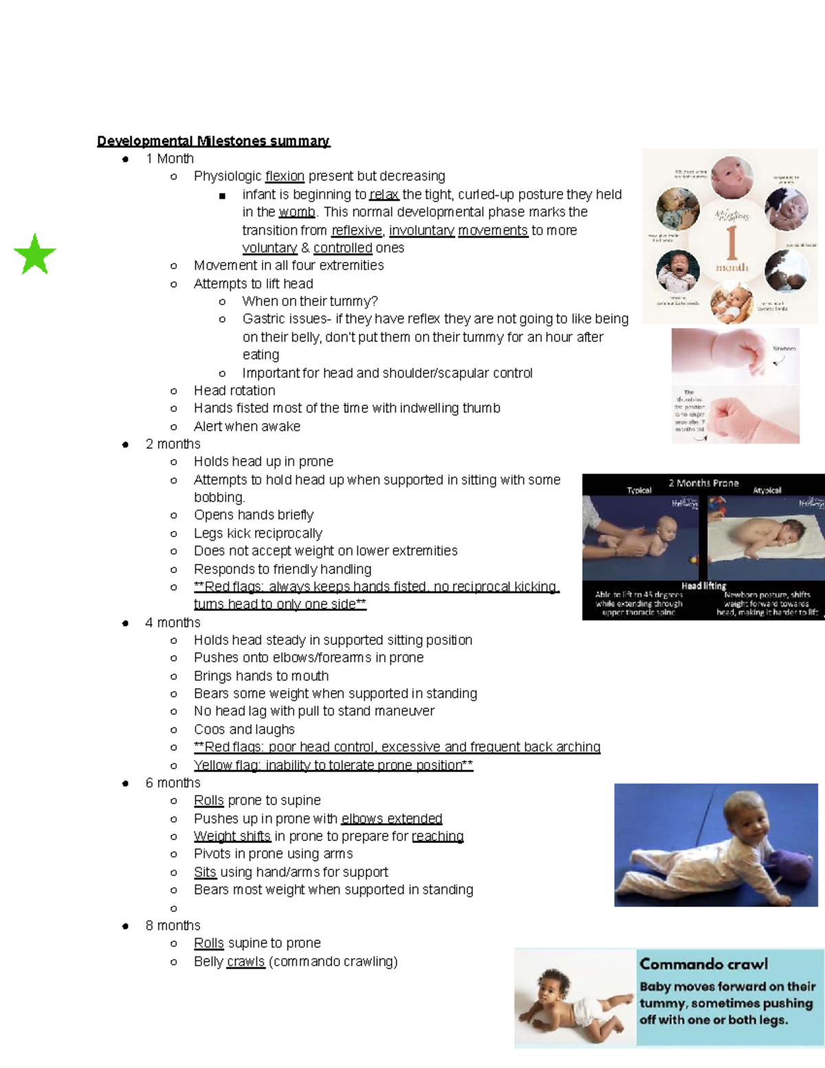 Developmental Milestones Overview: Key Indicators (0-5 Years) - Studocu