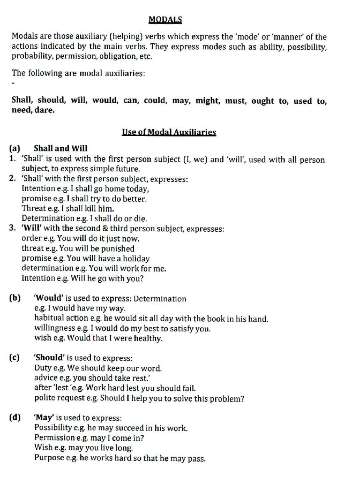 Modals 1 - Comprehensive Guide to Auxiliary Verbs - Studocu