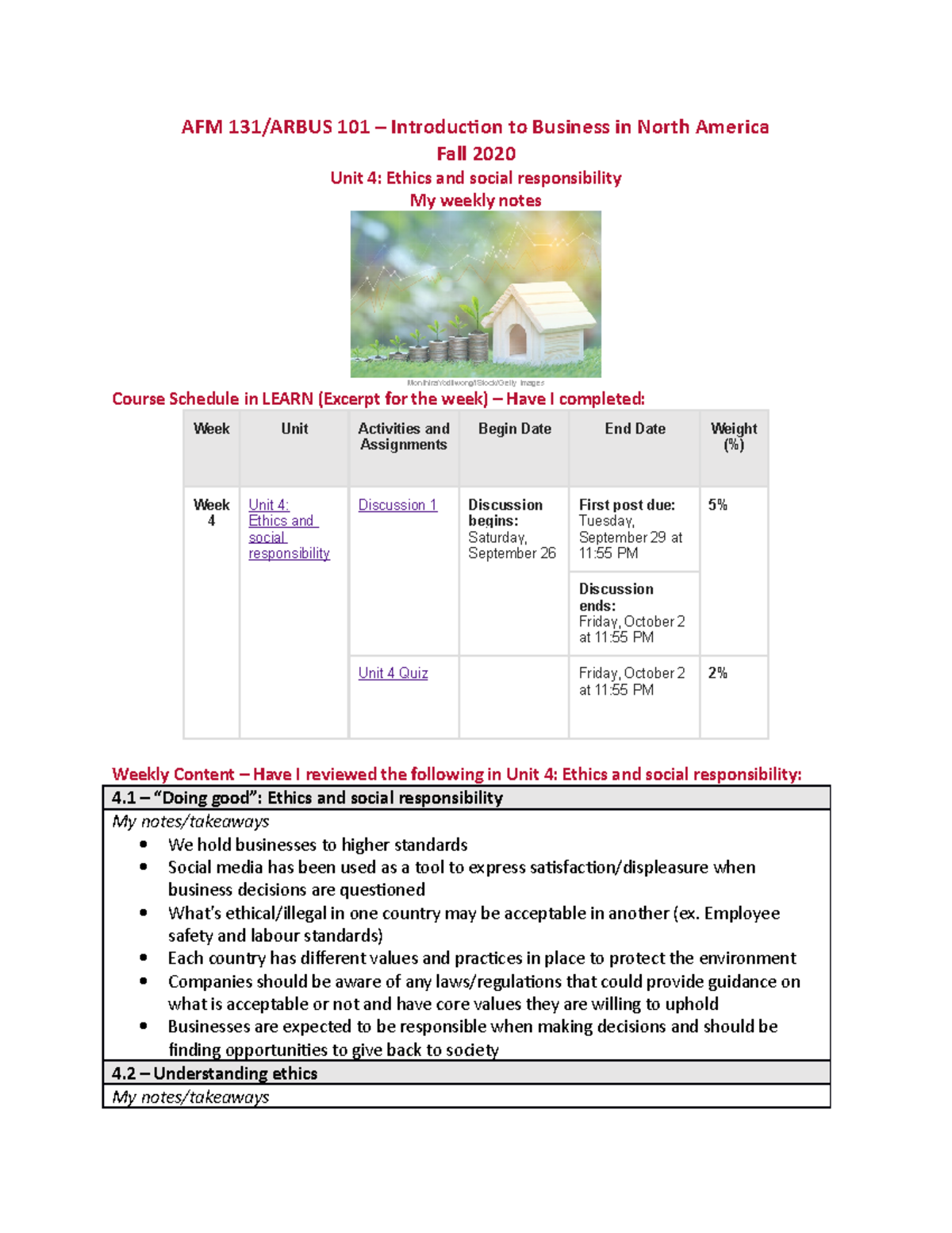 ARBUS 101 - Module 4 - AFM 131/ARBUS 101 – Introducion to Business in ...