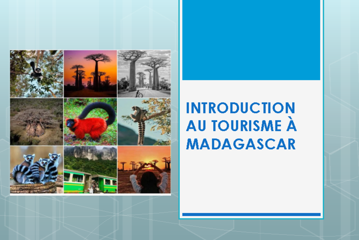 Introduction AU Tourisme À Madagascar - INTRODUCTION AU TOURISME À ...