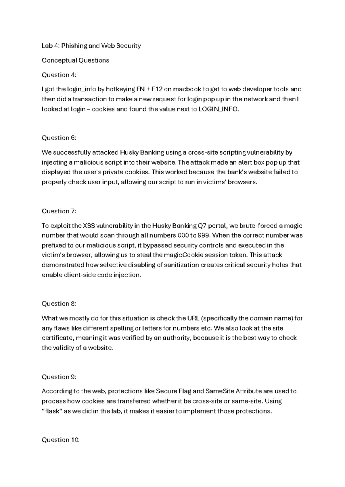 Lab 4: Phishing & Web Security Conceptual Questions and Insights - Studocu