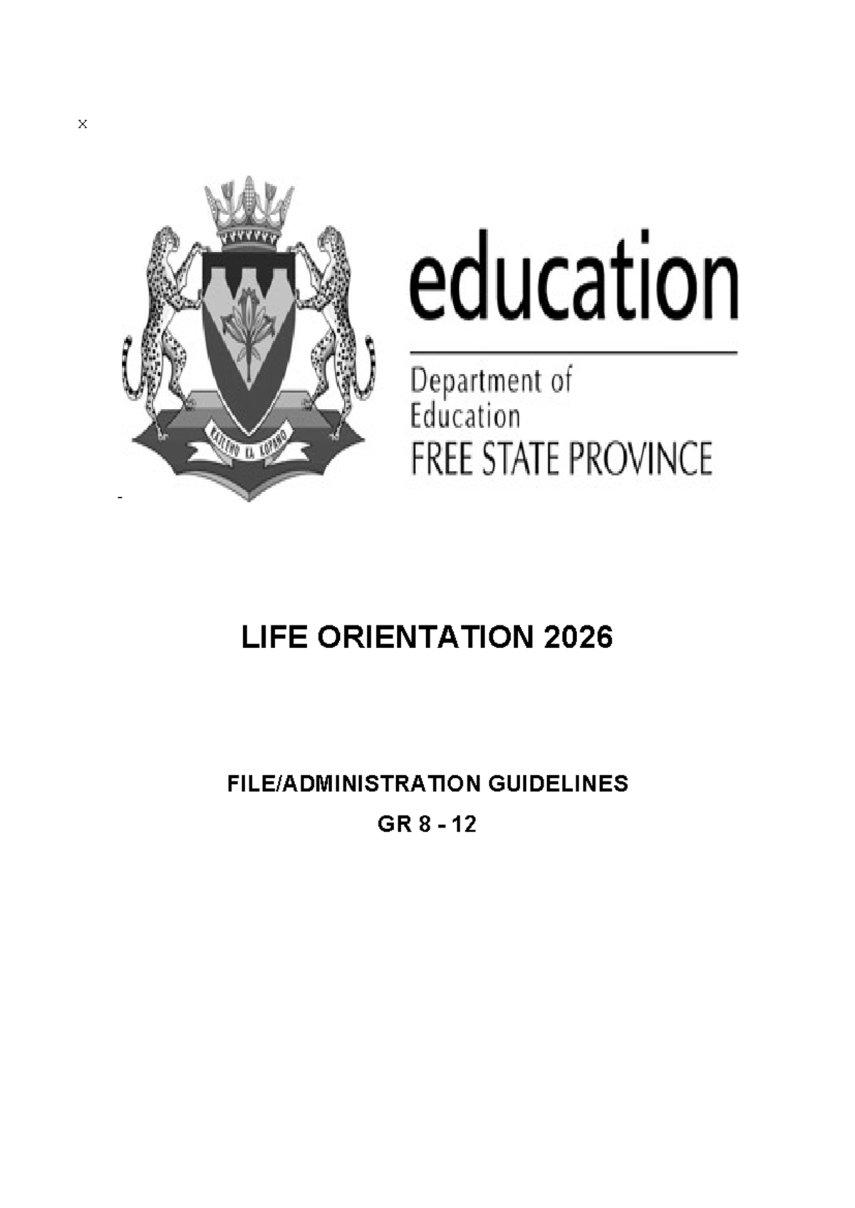 LO FILE & ADMIN GUIDELINES 2026: GR 8-12 TEACHER RESOURCE - Studocu