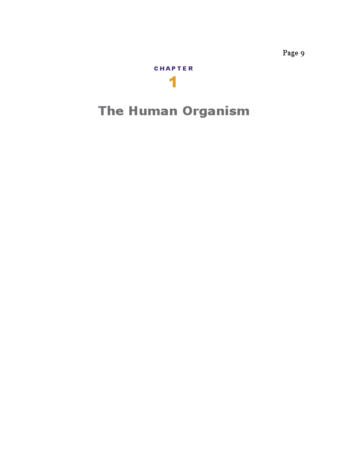 ANAT 101: Chapter 1 - The Human Organism and Its Functions - Studocu