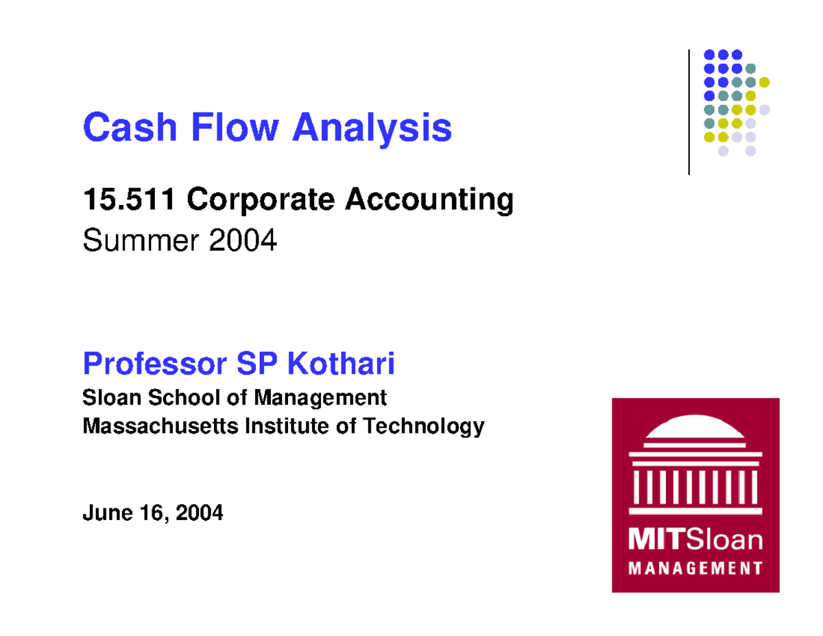 Cash Flow Analysis and statements - Cash Flow Analysis 15 Corporate ...