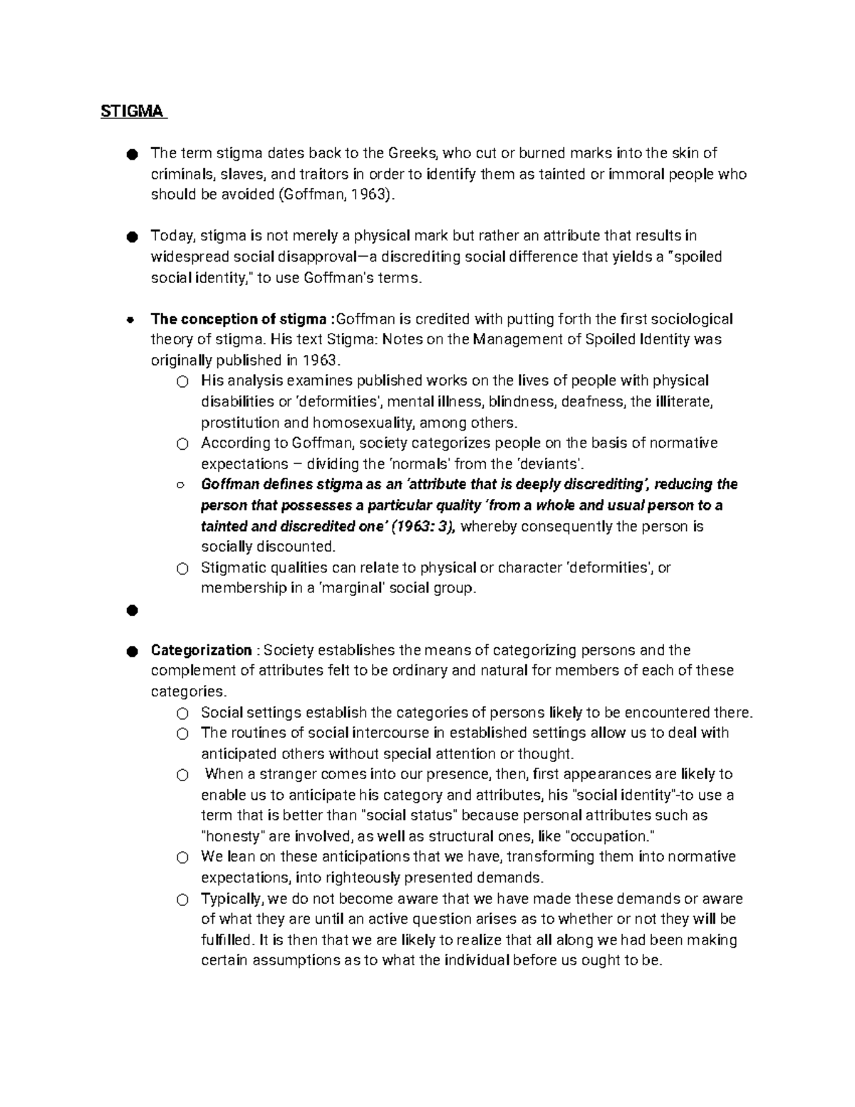 Unit 6 Stigma - v3rgvw - STIGMA The term stigma dates back to the ...