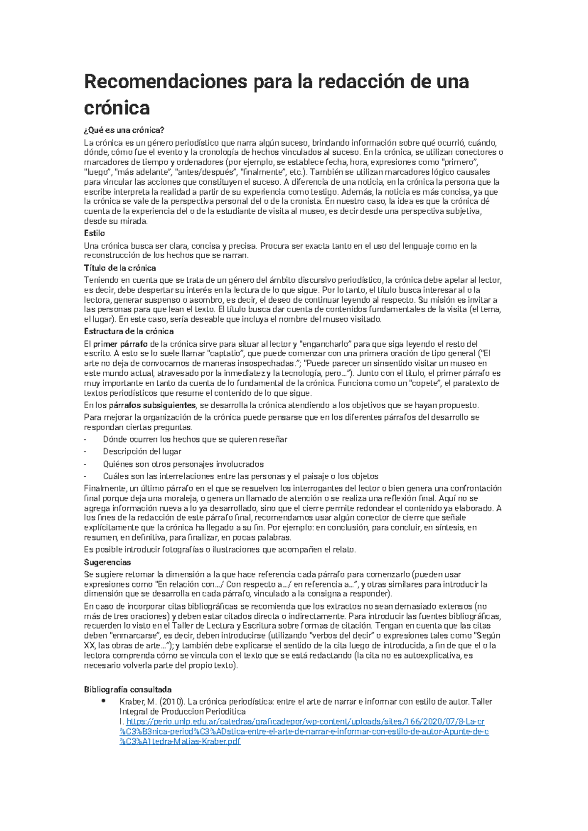 Preparación de Crónica: Recomendaciones para su Redacción y Estilo ...