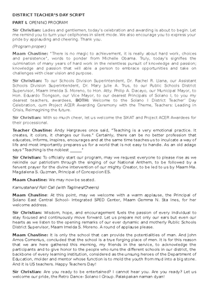 Accomplishment report Rdelc - Republic of the Philippines Department of ...