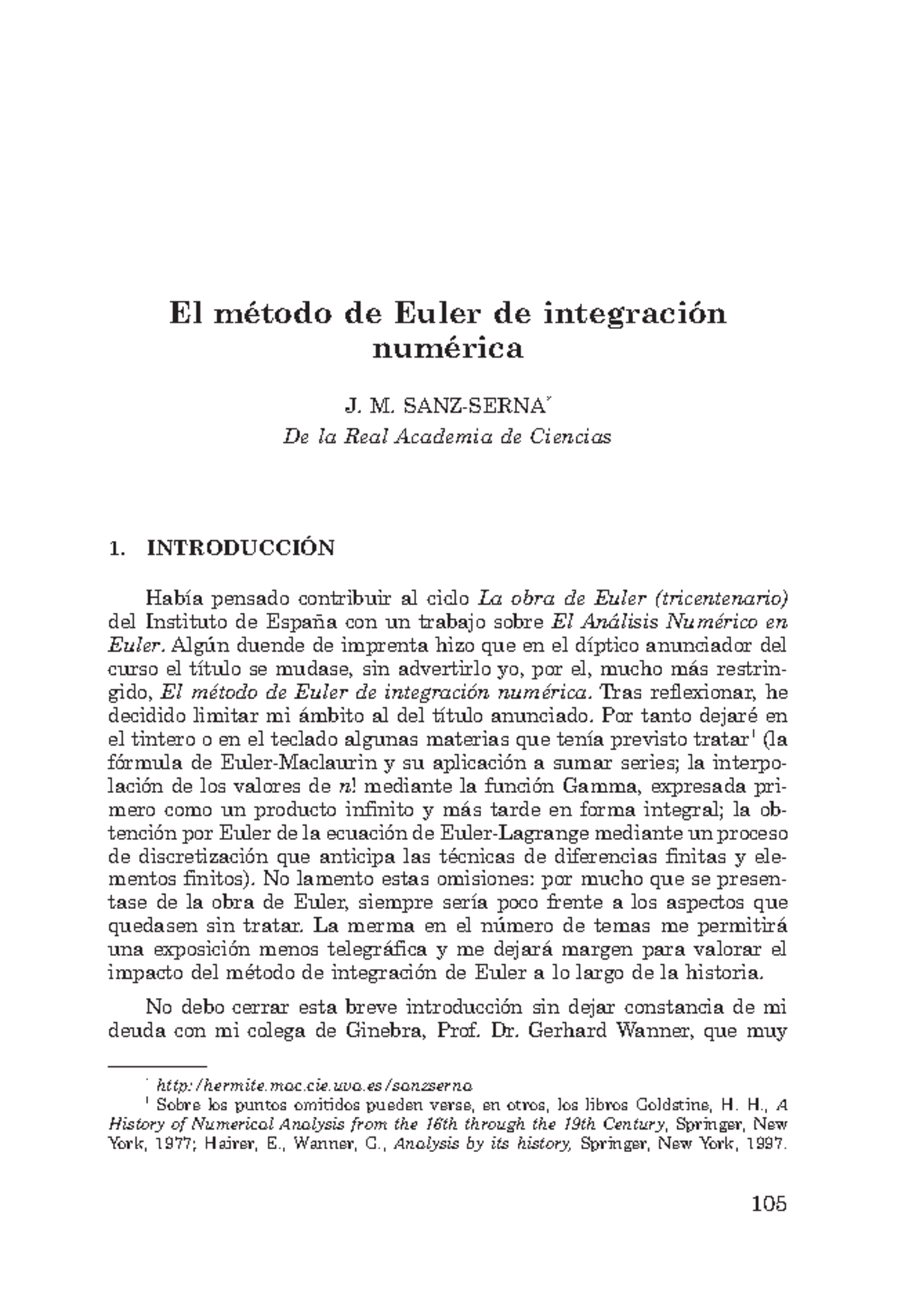 Método de Euler para Integración Numérica - Apuntes (Euler) - Studocu