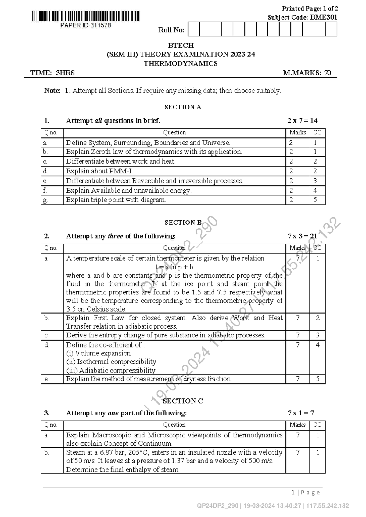 BME301 Thermodynamics Crash Course Notes for Final Exam - Studocu
