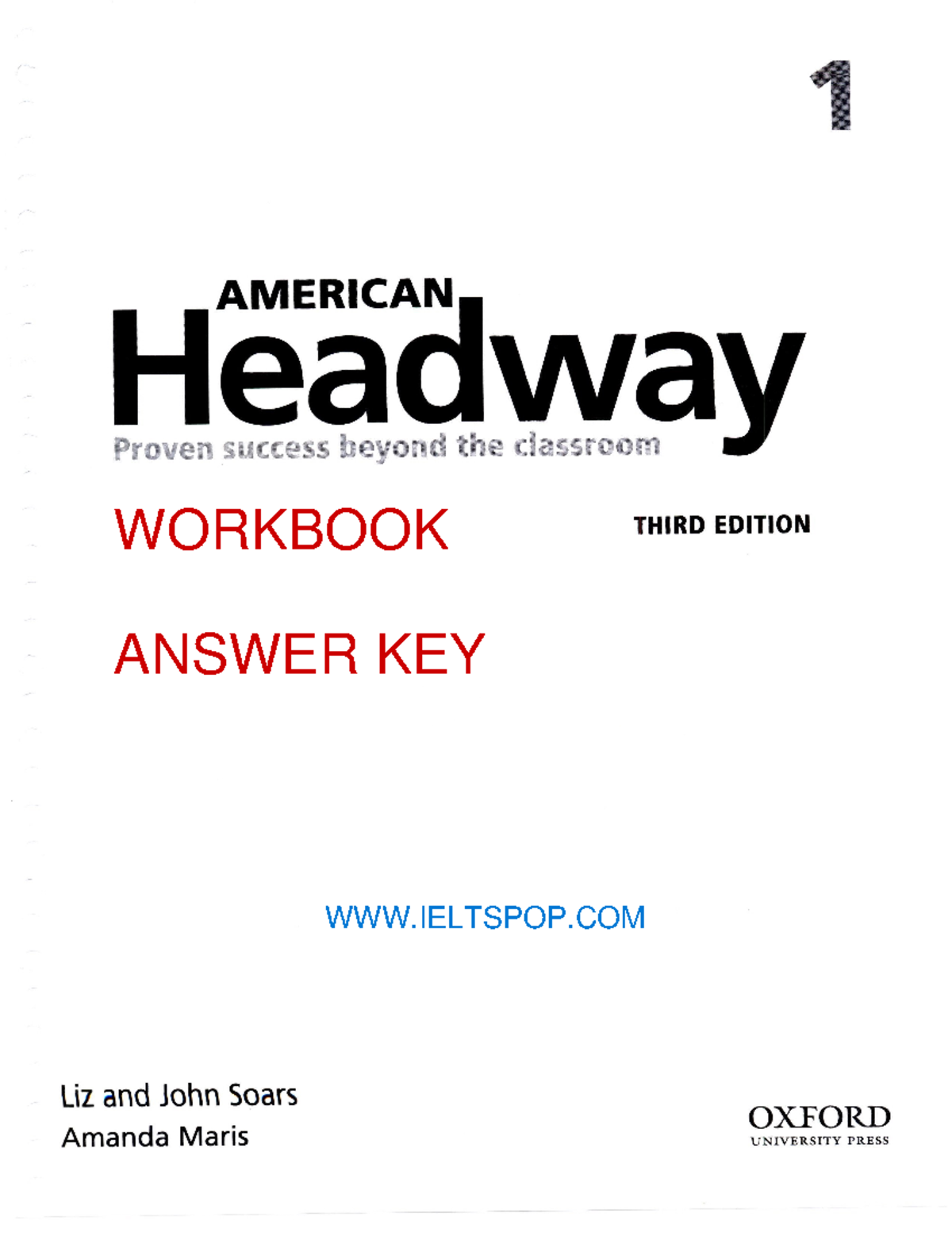AMERICAN Headway 1: Third Edition Workbook Answer Key - Studocu
