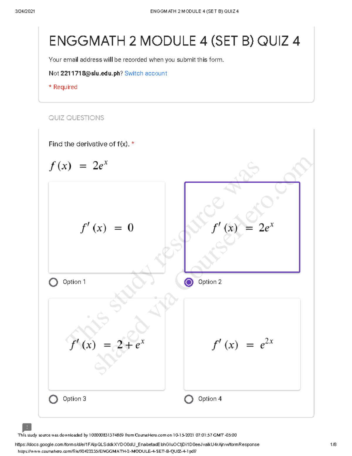 Enggmath 2 Module 4 SET B QUIZ 4 1 .pdf - Environmental Engineering ...