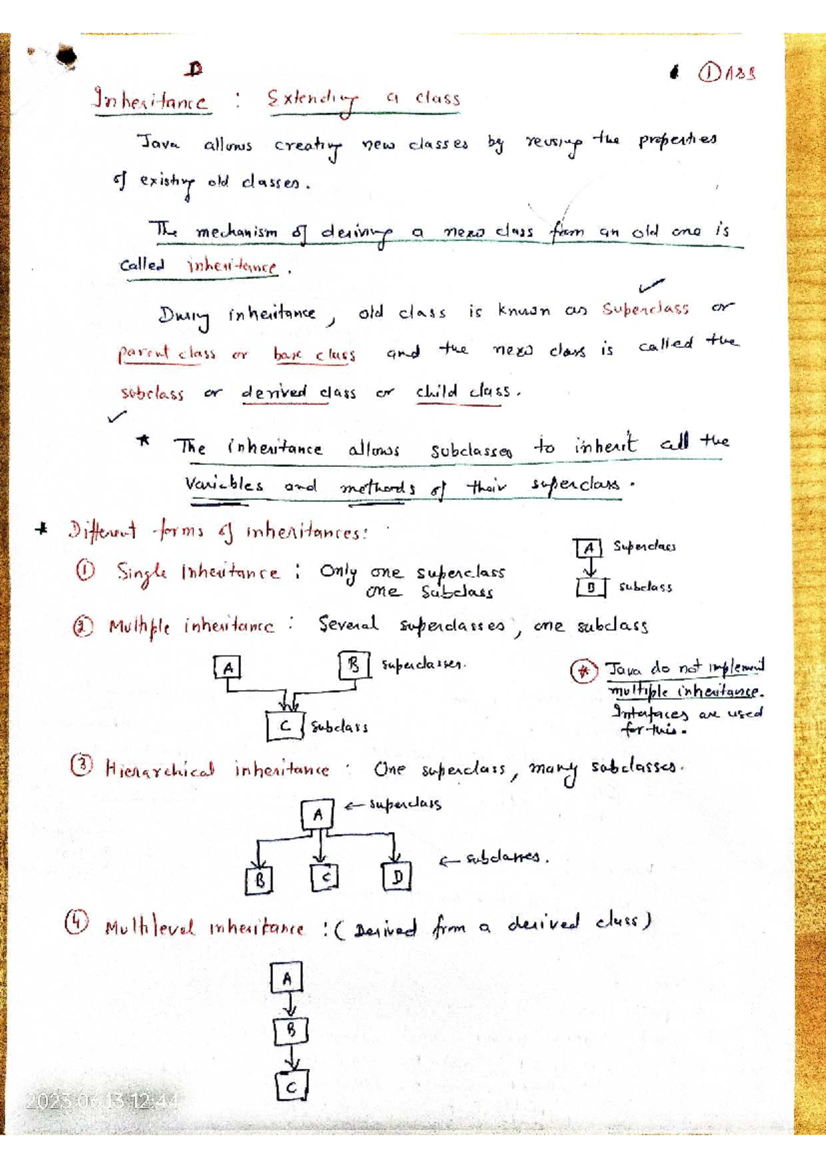 4 ASB Inheritance: Understanding Class Extension in Java - Studocu