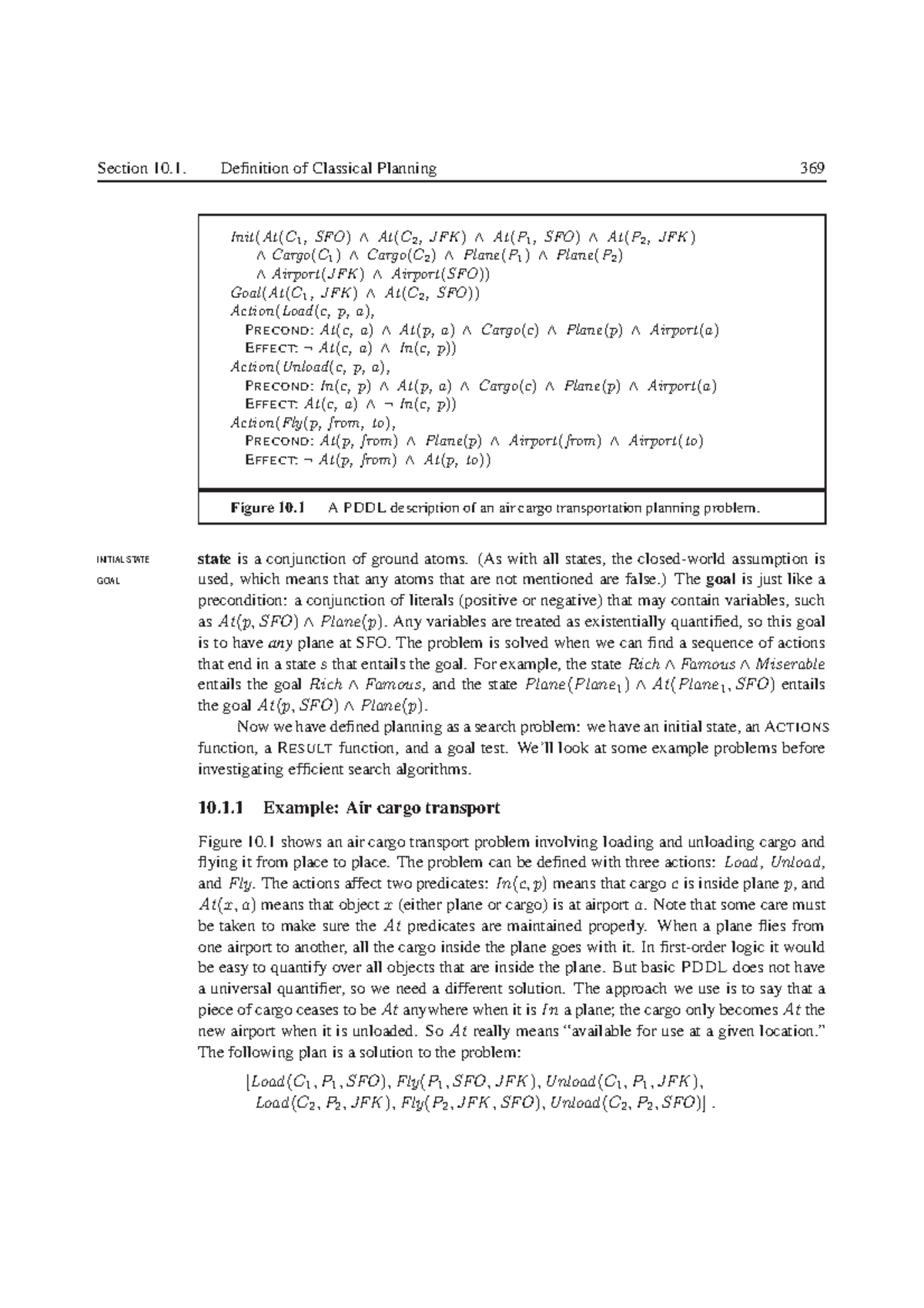 CSE PDDL Examples: Classical Planning Concepts and Applications - Studocu