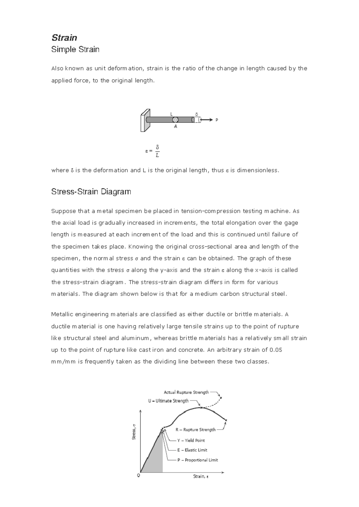 Strain and Deformation in Materials with Solved Problems (ENG 201 ...