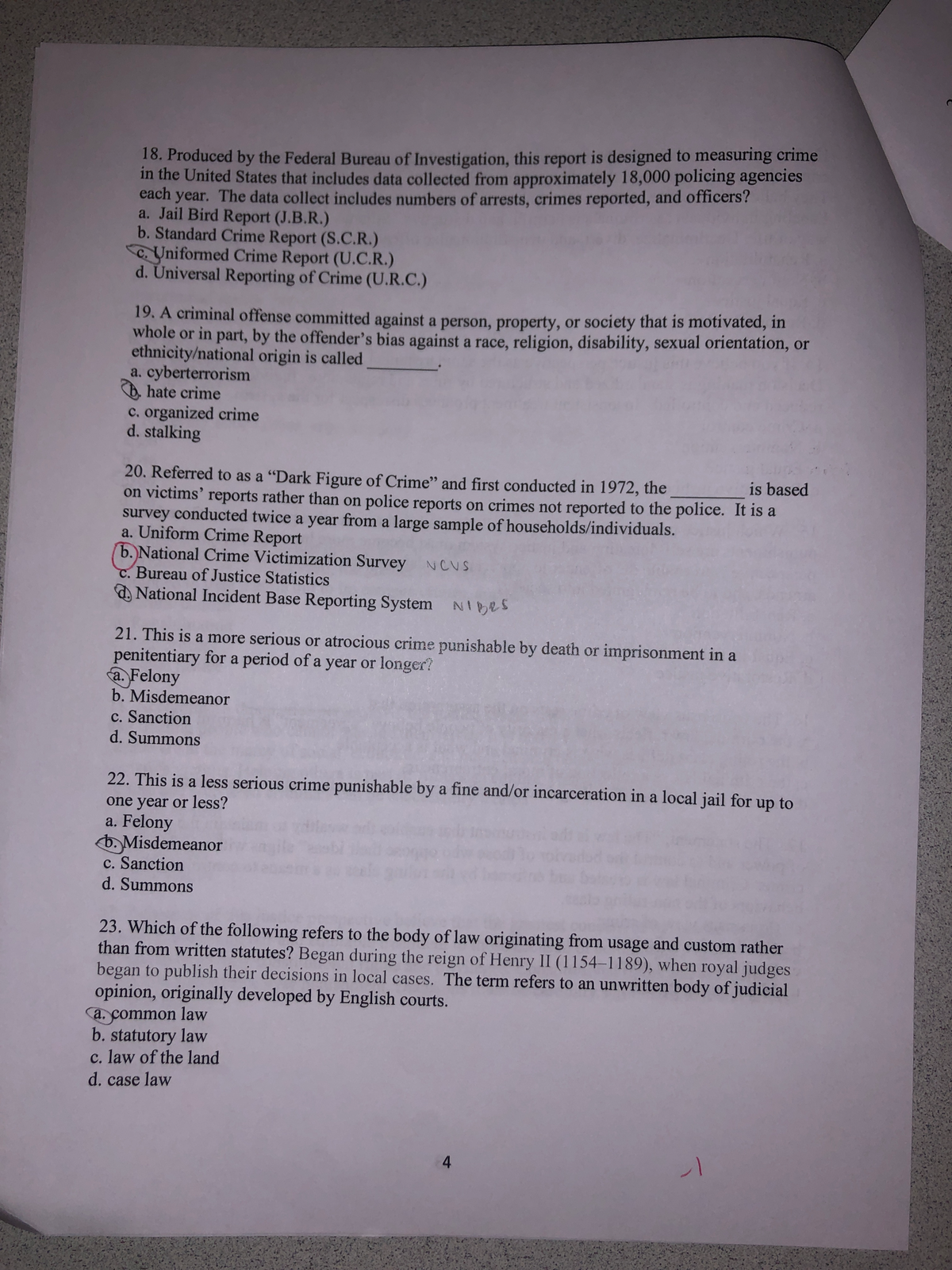 IMG 7673 - Intro to Criminal Justice (1000) Exam #1 ; includes ...