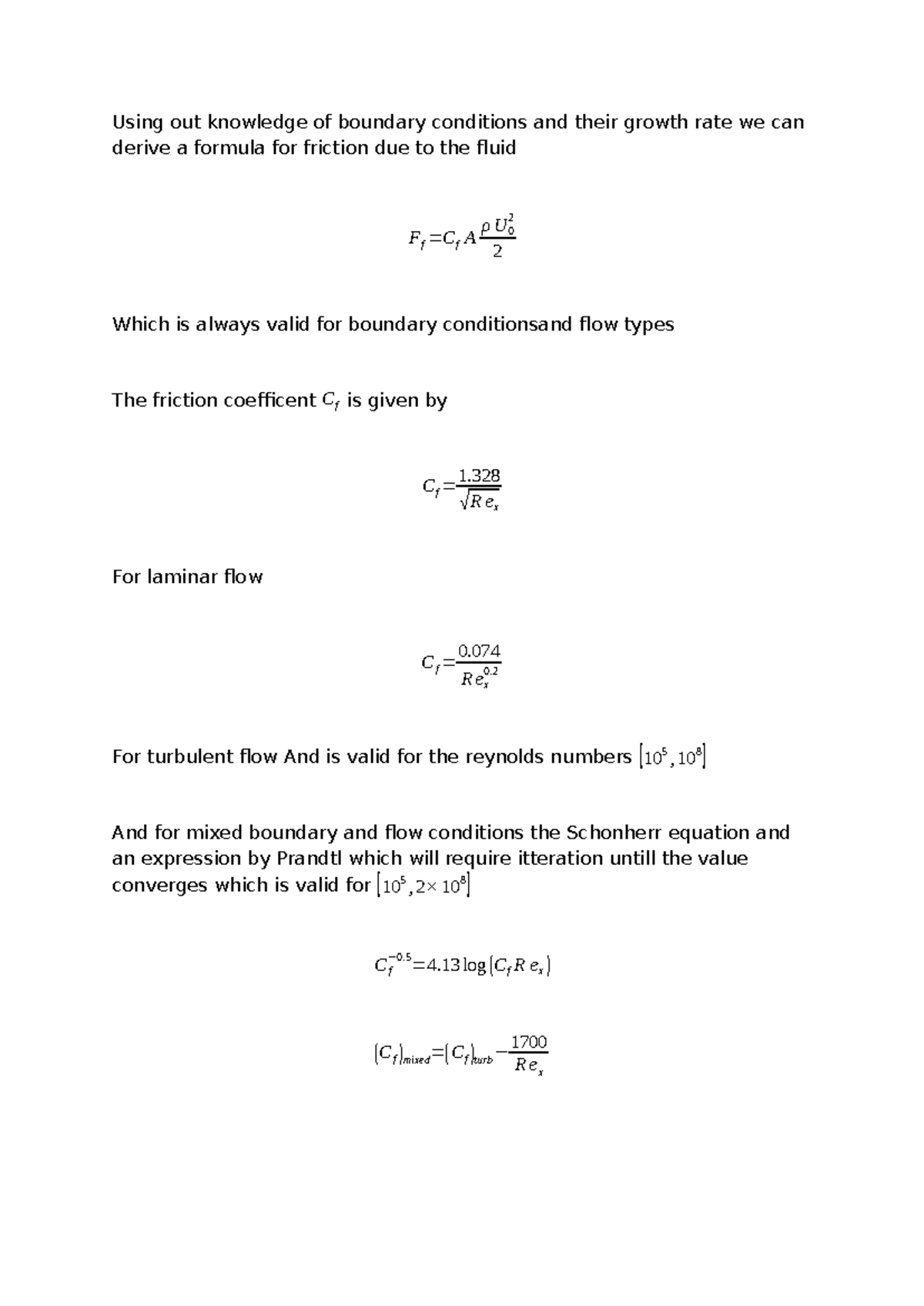 Drag and Friction Course Notes - Fluid Dynamics 101 - Studocu