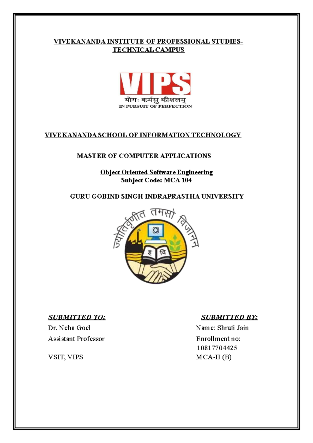 MCA 104: Object Oriented Software Engineering Project - EventX Pro ...