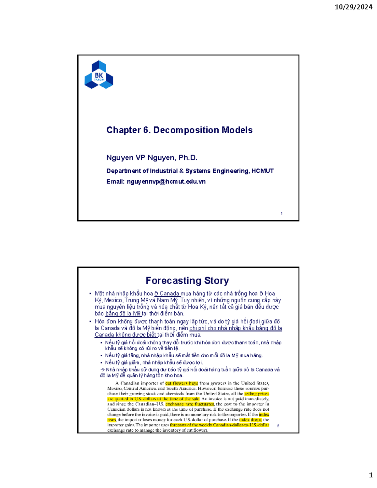 Chapter 7: Decomposition Models - Key Concepts and Applications 2024 ...