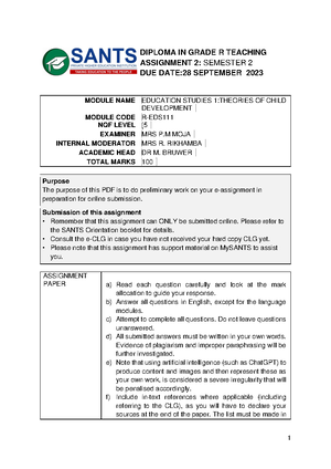 [Solved] Reference style follow the SANTS Harvard guidelines - Diploma ...