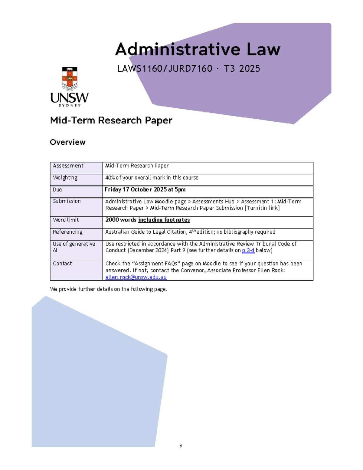 2025 T3 Administrative Law Research Paper Guidelines - Studocu