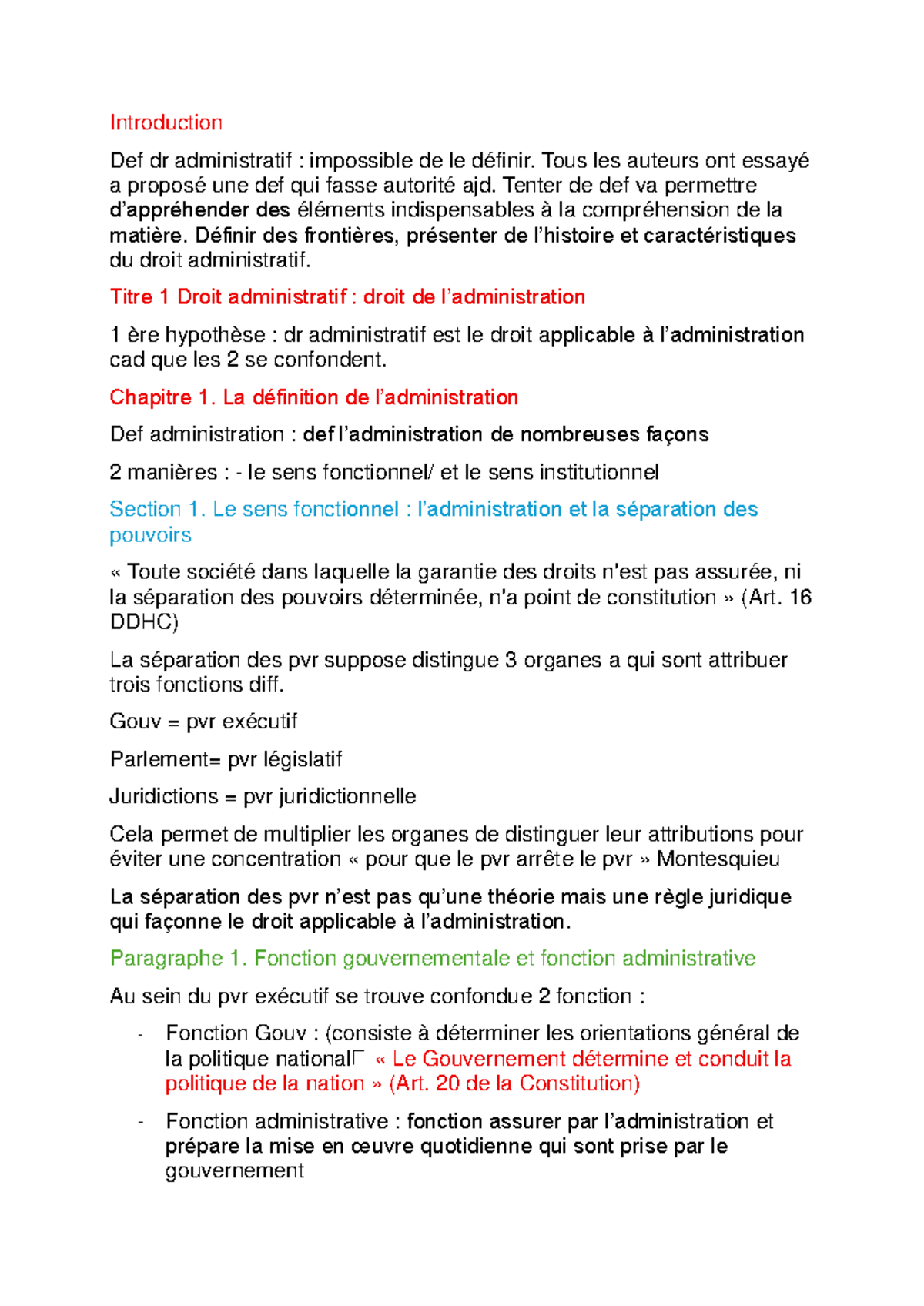 Révision Galop d'Essai Droit Administratif (DA 101) - Studocu