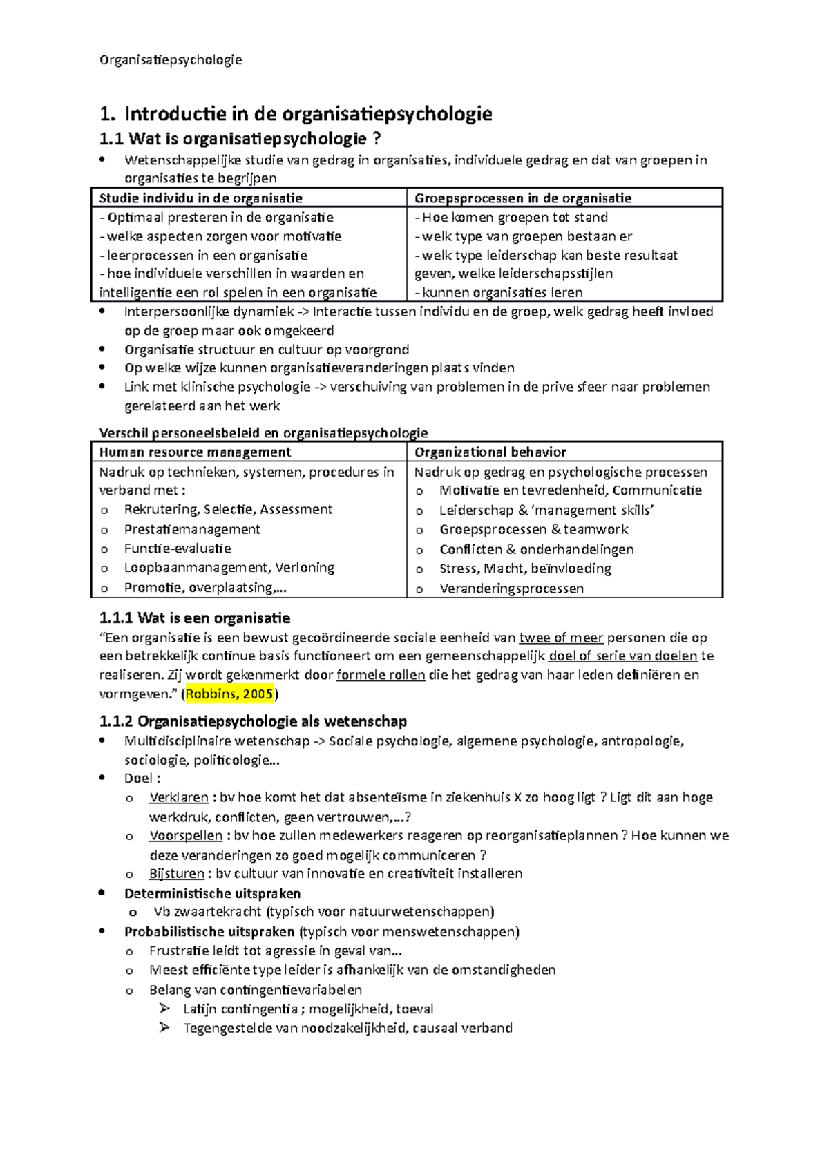 Samenvatting organisatiepsychologie gedrag in organisaties Steven ...