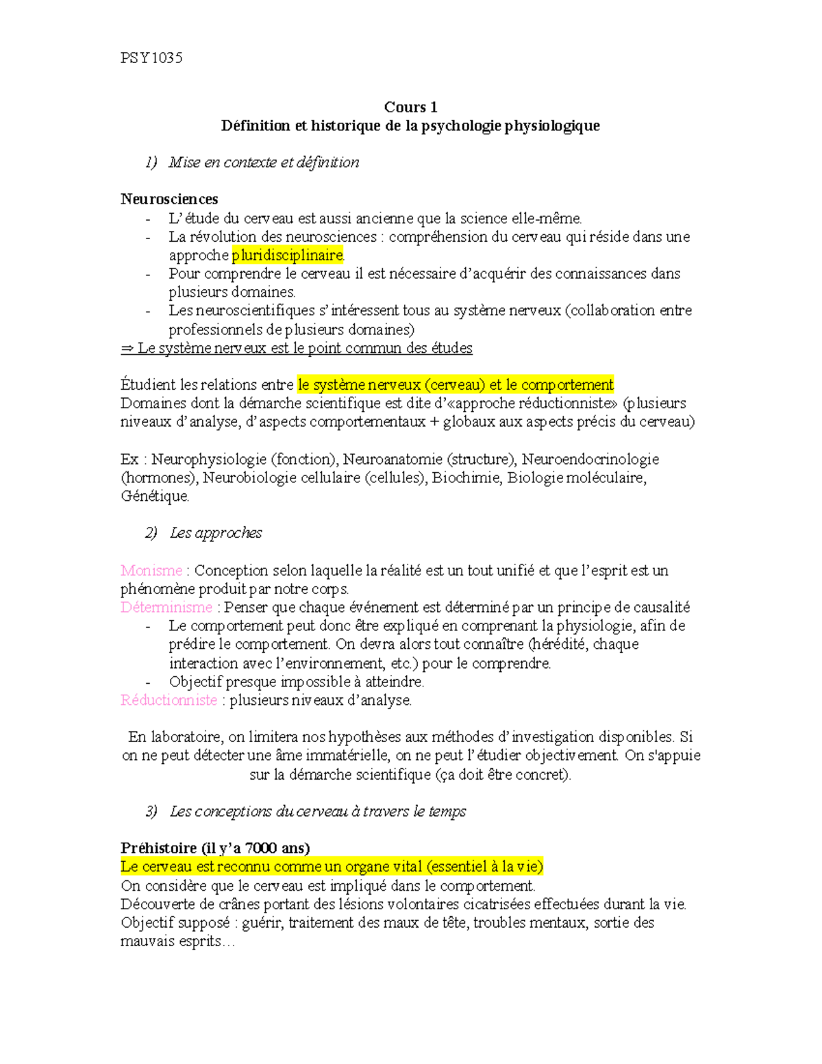 Cours 1 (Déf et histoire) - Cours 1 Définition et historique de la ...