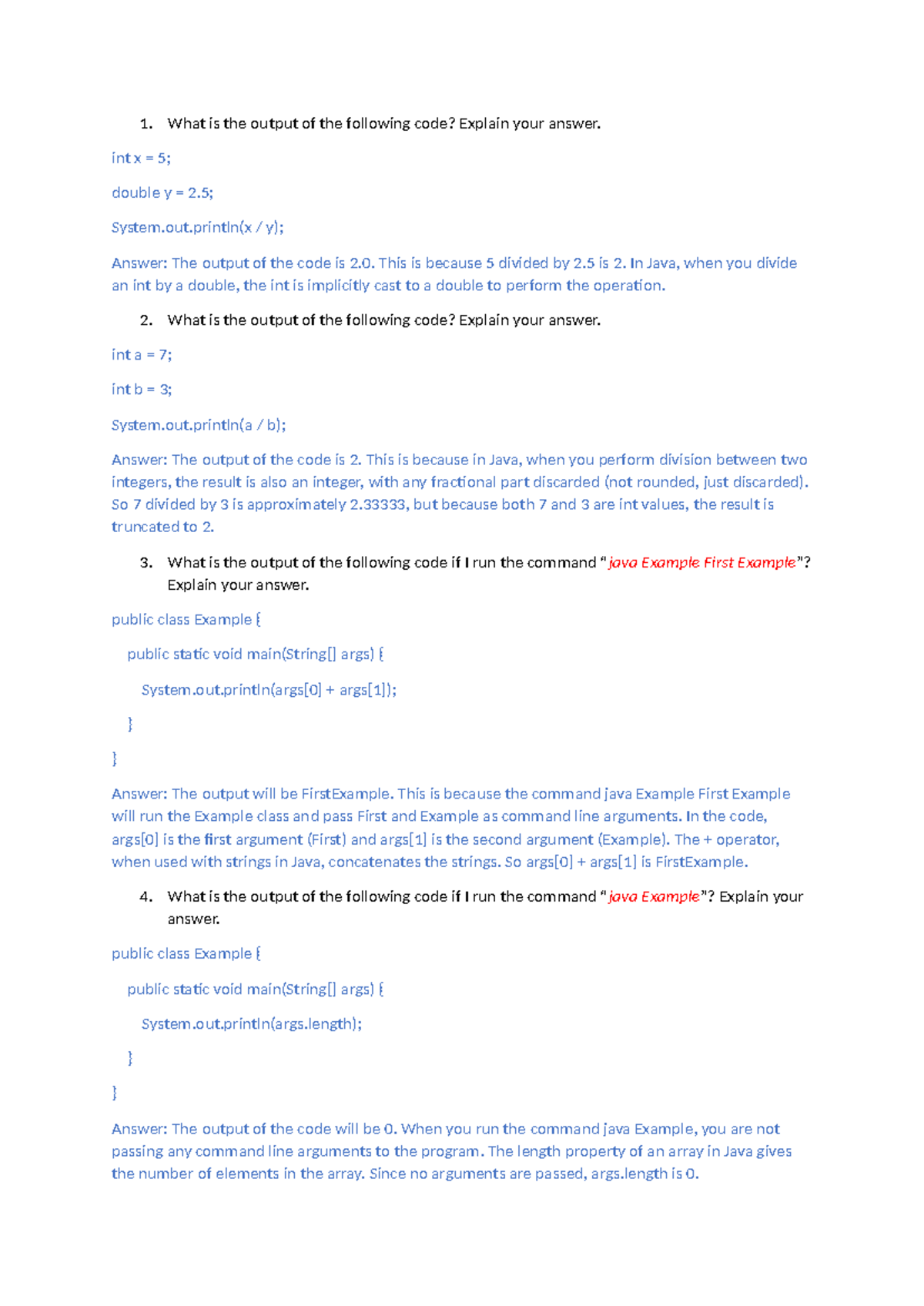 Week 1 Quiz Solutions - Answers to Week 1 Coding Questions - Studocu