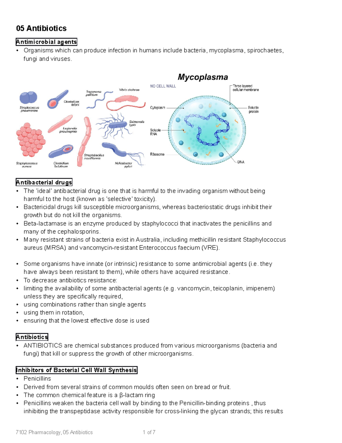 05 Antibiotics: Overview of Antimicrobial Agents and Their Mechanisms ...