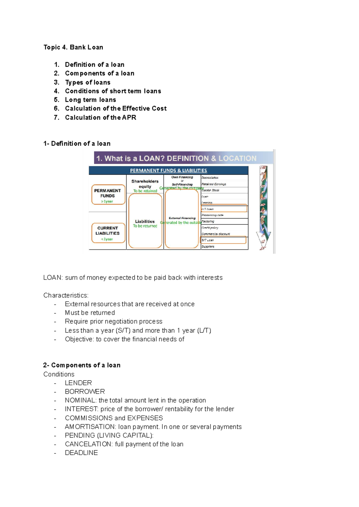 Topic 4: Bank Loans - Definitions, Types, and Calculations (FIN 101 ...