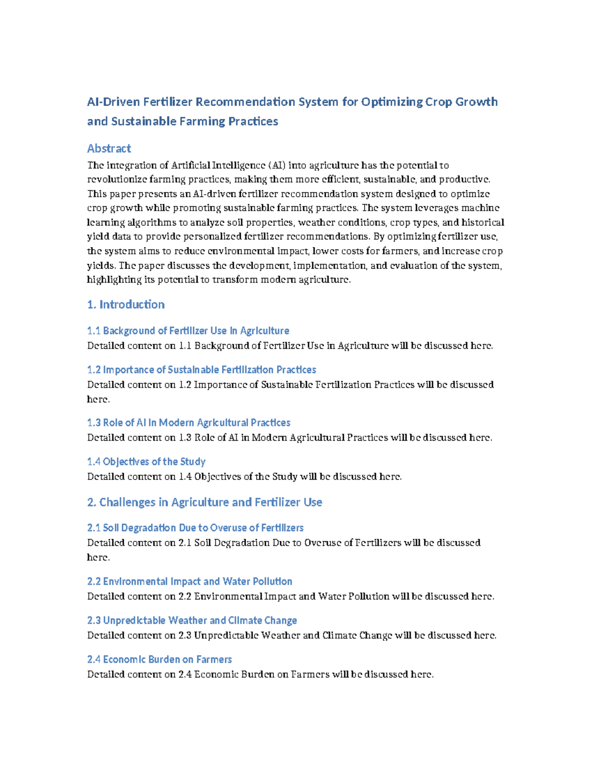 AI Fertilizer Recommendation System Expanded - AI-Driven Fertilizer ...