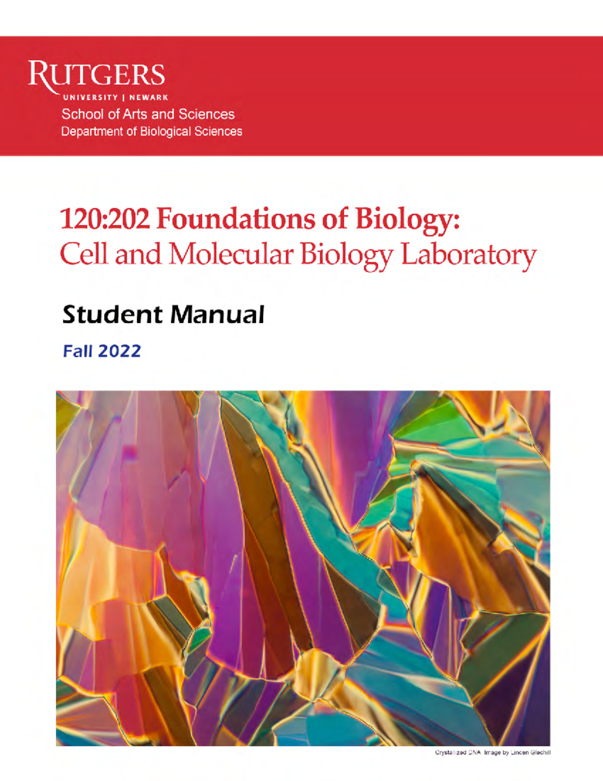 120:202 FA22 Laboratory Manual - Foundations of Cell & Molecular ...