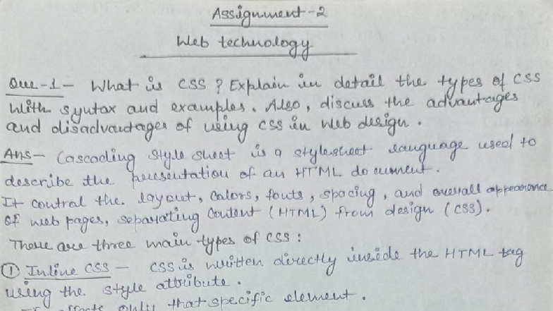Web Technology (CS101) - CSS Types, Advantages, and Positioning ...
