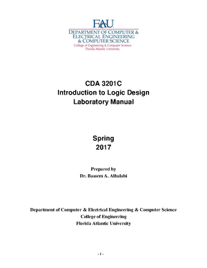 CDA3203 Lab2 Part2 Your Name - Lab 2-Part 2 Your First and Last name Date CDA3203 Computer Logic ...
