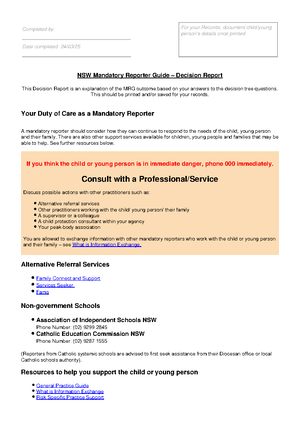 [Solved] Question 1b Below are elements under Quality Area 5 of the ...