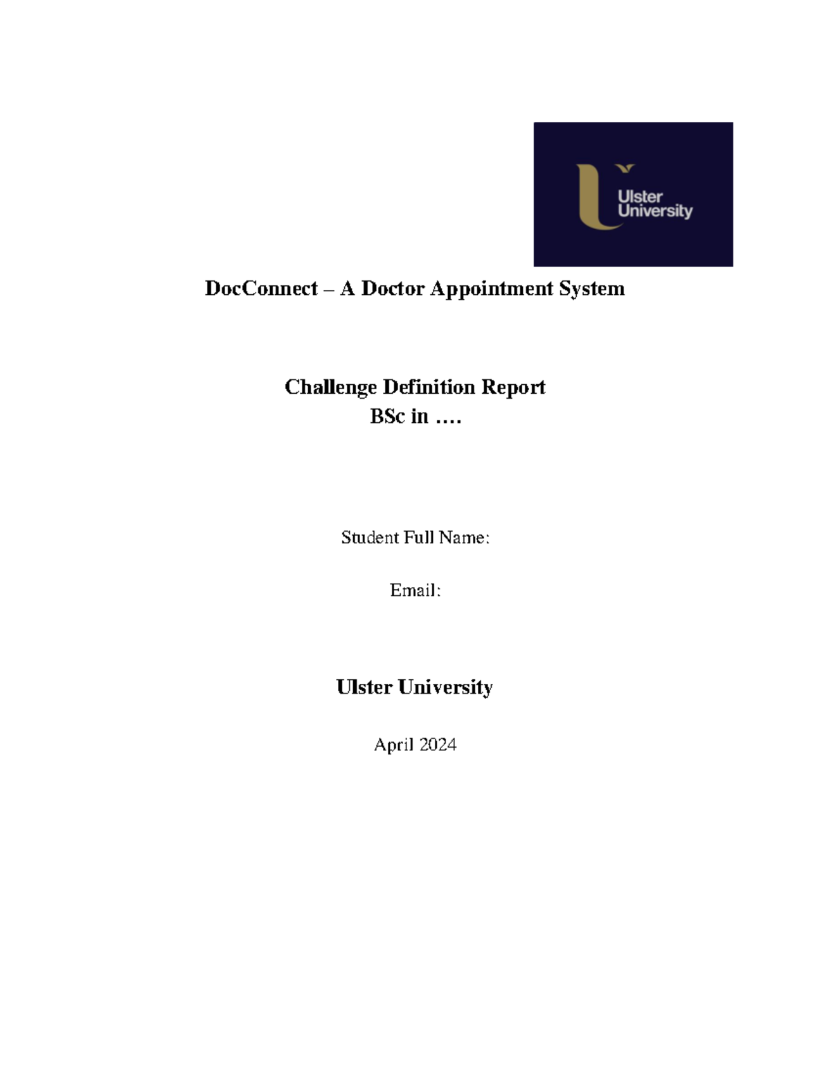 Doc Connect - Final report - By Pritom - DocConnect – A Doctor ...