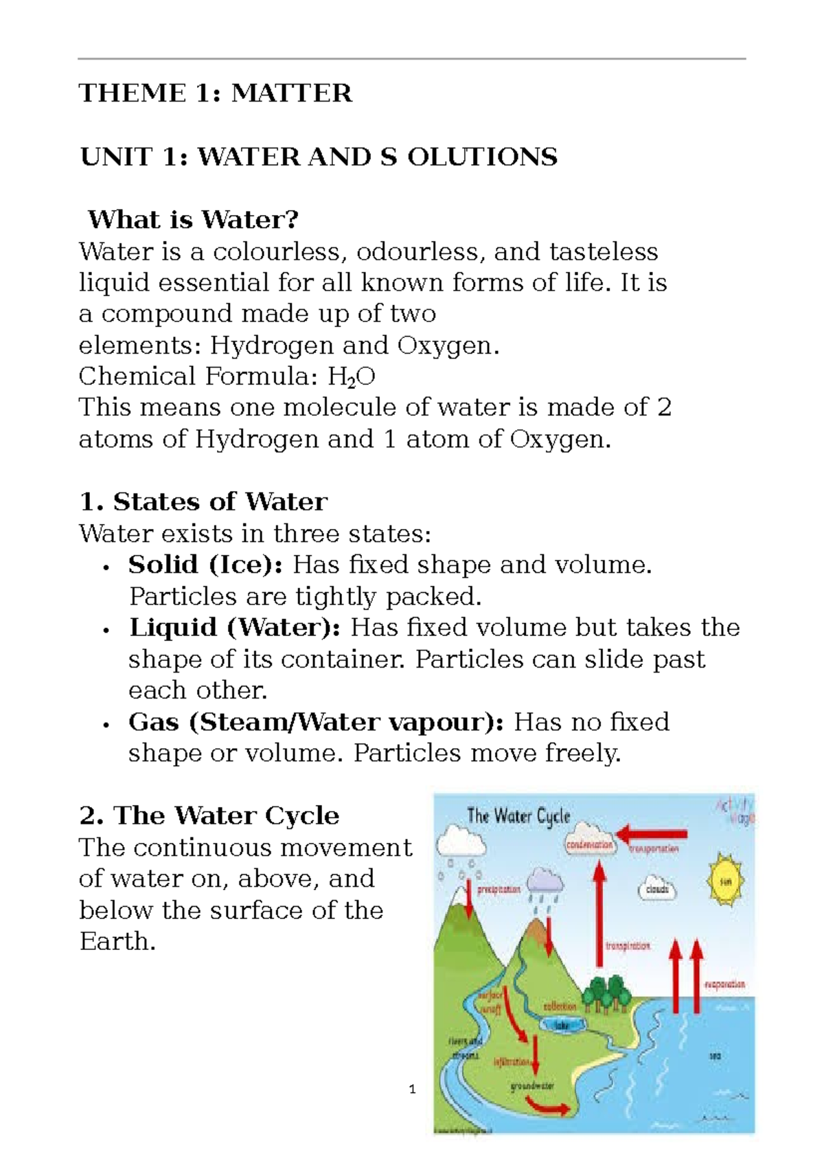 Integrated Science Notes JSS 2: Matter, Energy, and Life Processes ...