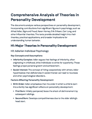 D564 Personality Theories: Key Concepts and Applications Worksheet ...